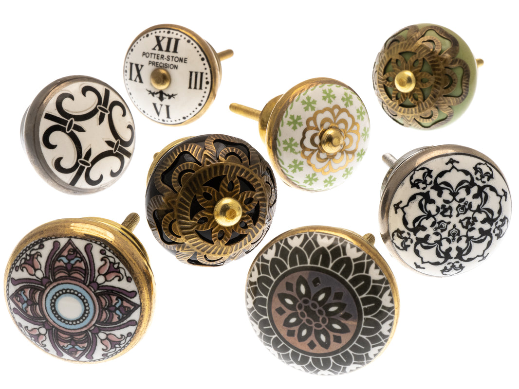 Classic & Vintage Ceramic Knobs – Ideal for Doors, Drawers, Wardrobes – Mango Tree Knobs