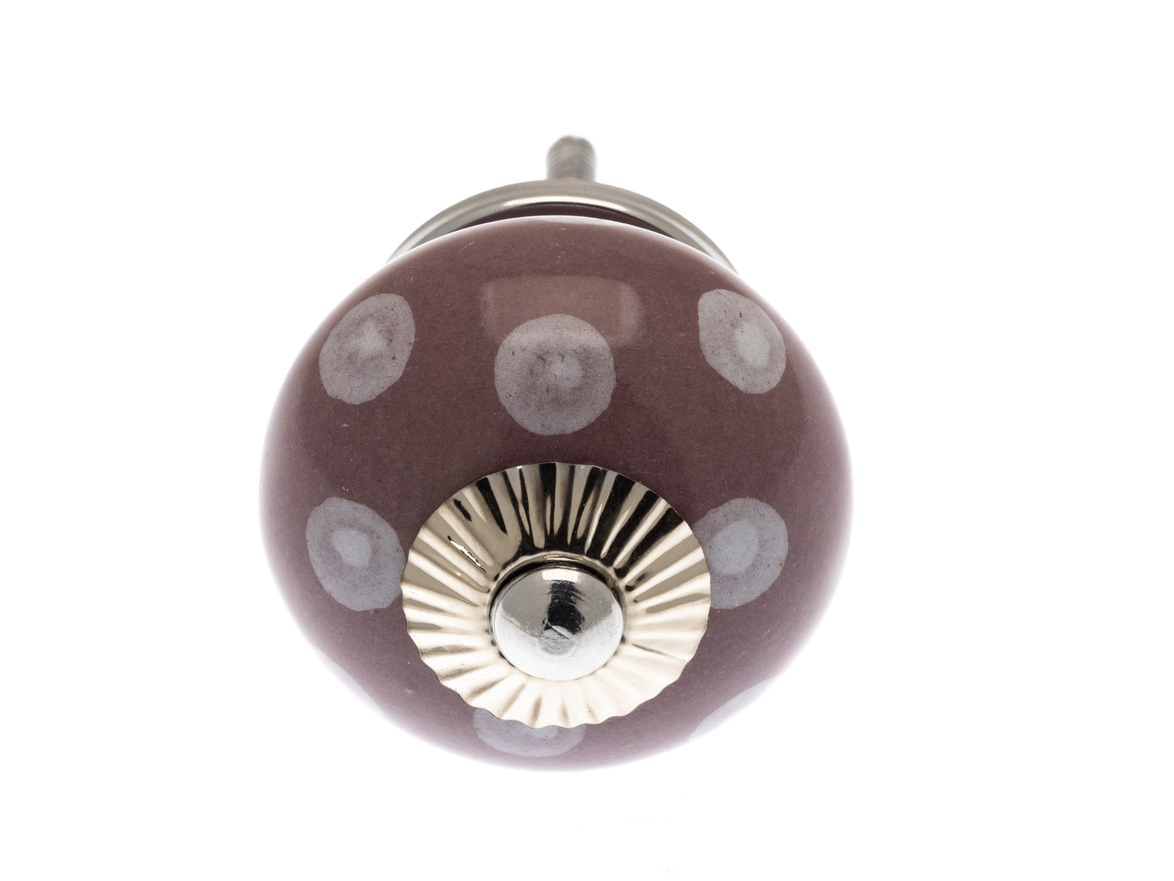 Ceramic Knob Plum with White Spots / Dots 40mm – MANGOTREEKNOBS