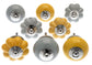 Ceramic Door Knobs Saffron and Slate Mixed Set of 8 – Mango Tree Knobs