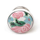 Ceramic Cupboard Door Knob with Pink and Blue Flower Print 38mm – Mango Tree Knobs