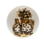 Ceramic Cupboard Knob Alice in Wonderland in Colour 'Painting The Rose – Mango Tree Knobs
