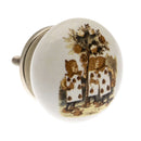 Ceramic Cupboard Knob Alice in Wonderland in Colour 'Painting The Rose – Mango Tree Knobs